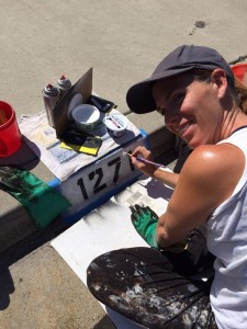 Freshly Painted Curbside Street Numbers